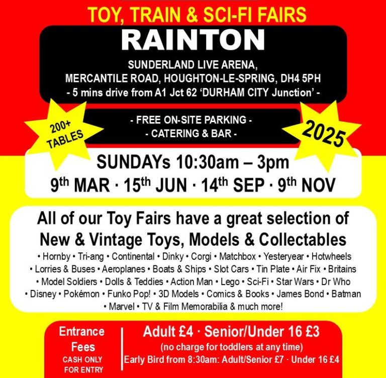 Northern Toy Fair – For Toy, Train & Sci-Fi Fairs in Northern England ...