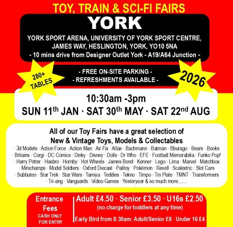 Northern Toy Fair – For Toy, Train & Sci-Fi Fairs in Northern England ...